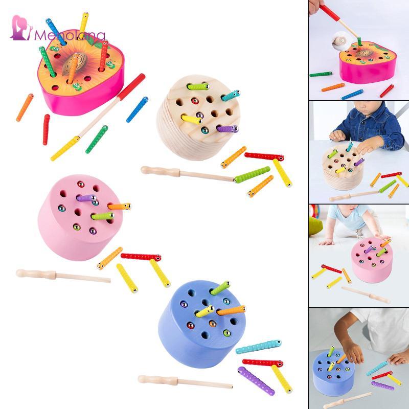[Menolana] Magnetic Worm Catch Game Fine Motor Skills Color Cognitive ...