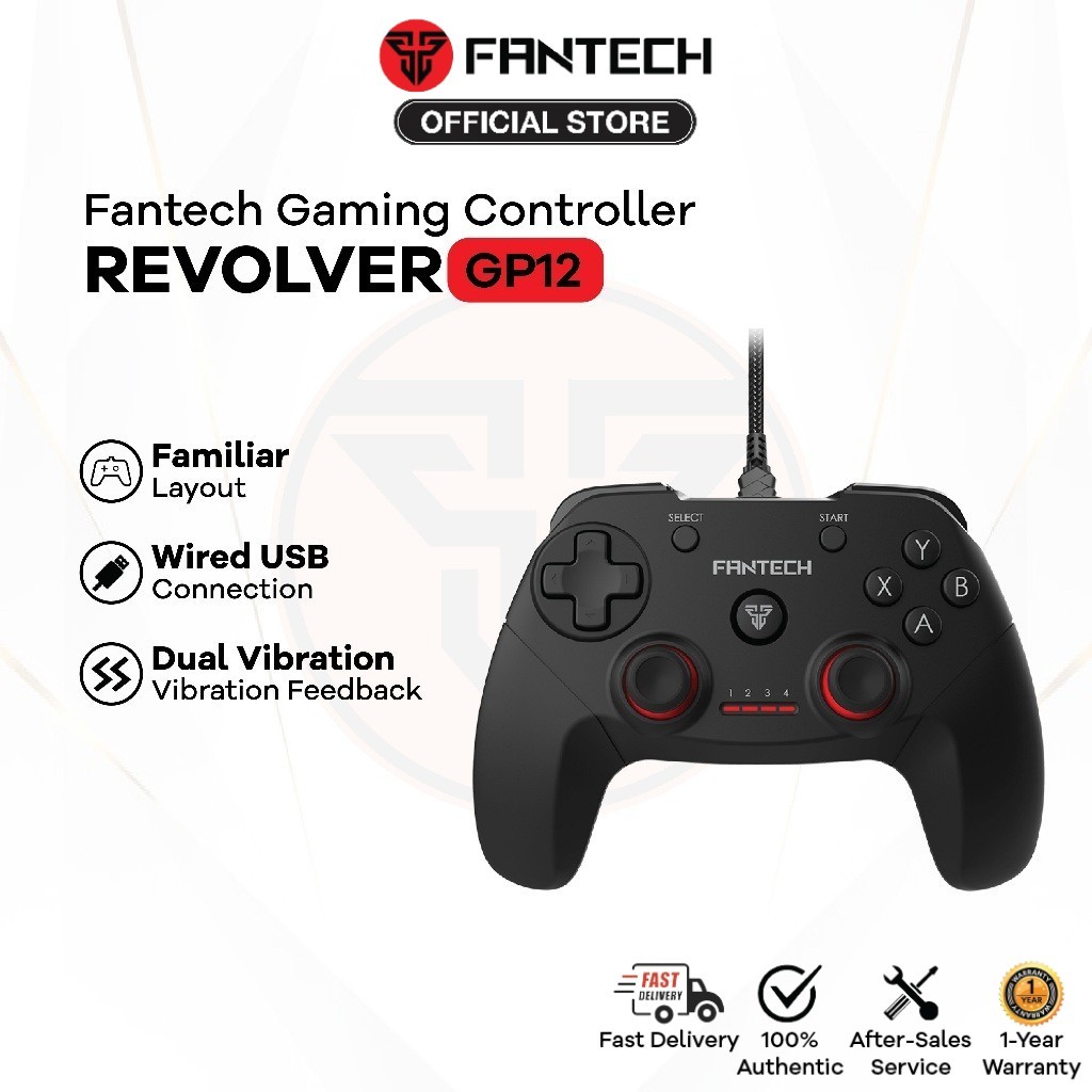 Fantech Revolver GP12 Gaming Controller | Vibration Feedback | USB ...