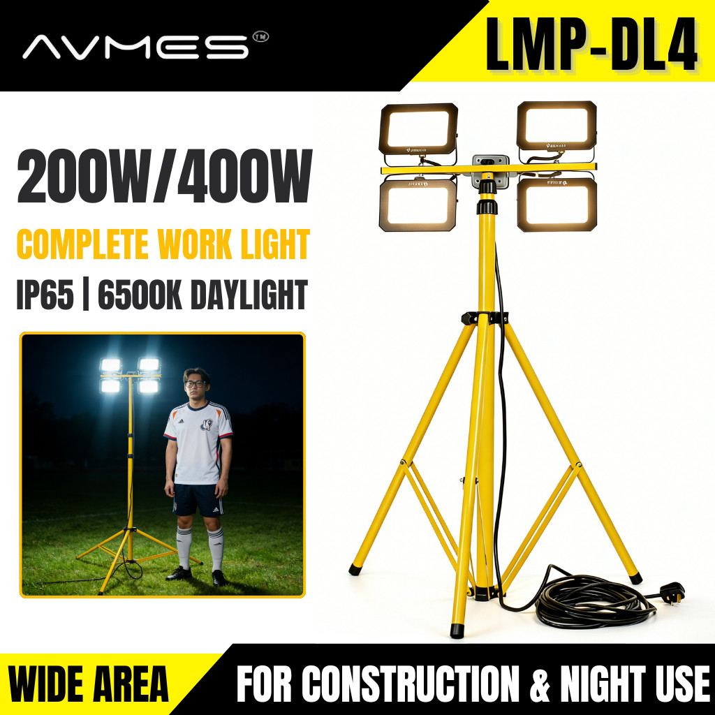 AVMES LMP-DL4 400W/200W HeavyDuty Portable Light Stand 3M LED Lampu ...