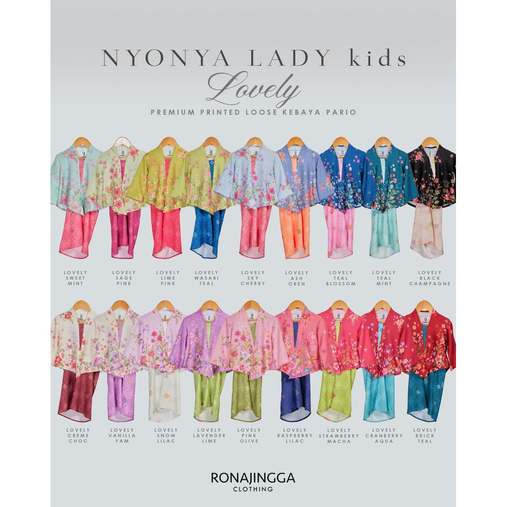 NYONYA LADY LOVELY KIDS Premium Printed Loose Kebaya | Shopee Malaysia