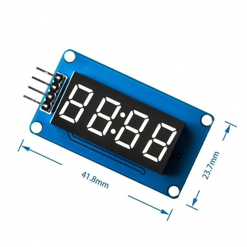 4-digit Digital Tube Display Module LED Brightness Adjustable with ...