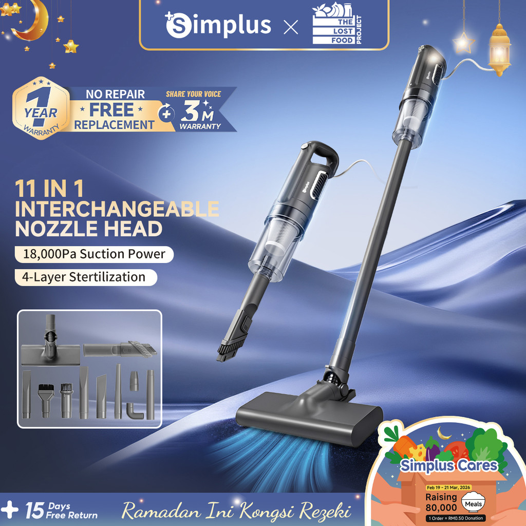 Simplus Corded Vacuum Cleaner | 18KPa Suction Power | 1.35kg ...