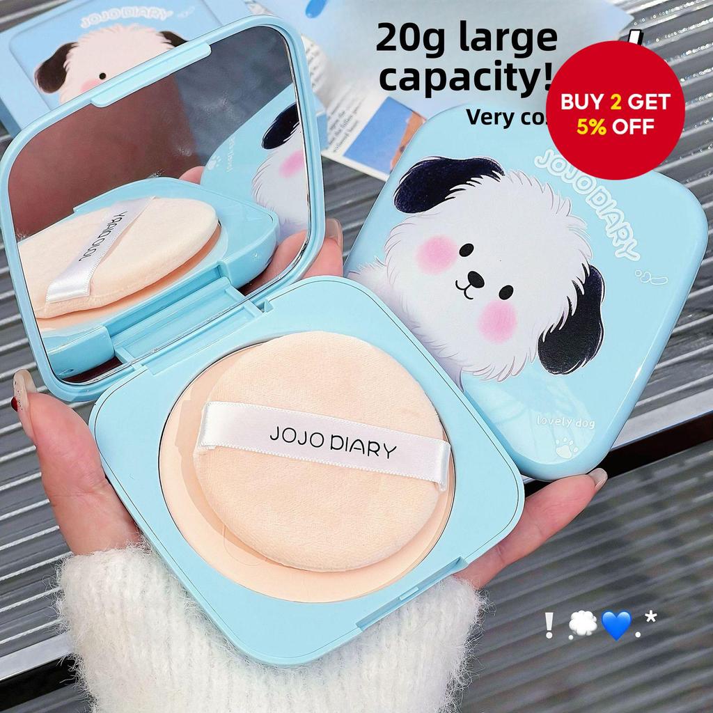 Cute White Dog Powder Compact - Matte & Brightening, Oil Control ...