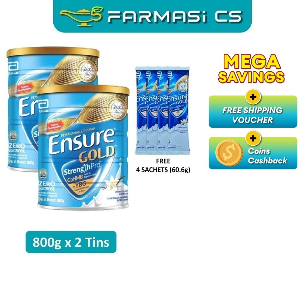 (ANNIVERSARY SPECIAL) Ensure Gold StrengthPro ZERO Sucrose 800g x 2 ...