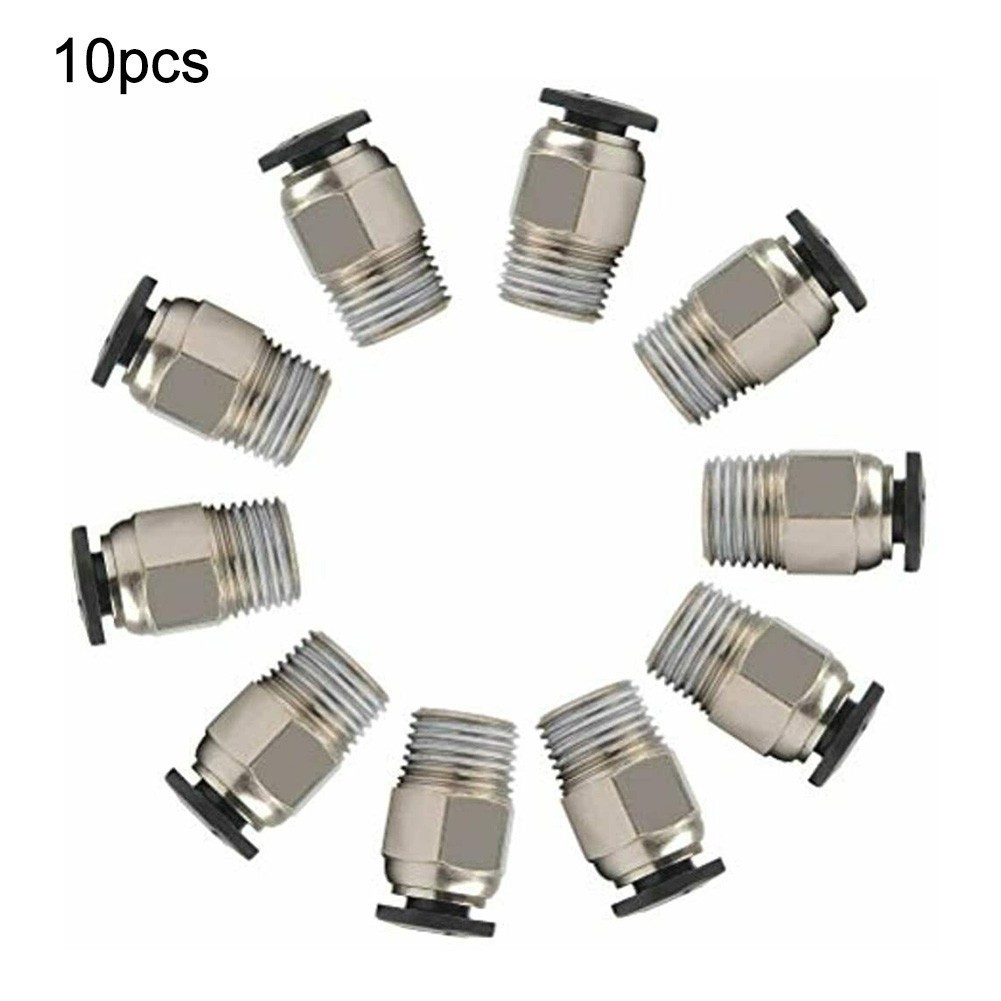 [Stock] PC4-M10 Male Straight Pneumatic PTFE Tube Push In Quick Fitting ...