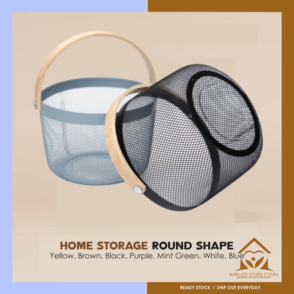 [BSU] Fruit Basket Home Storage Essential Round Shape Organizer Kitchen ...