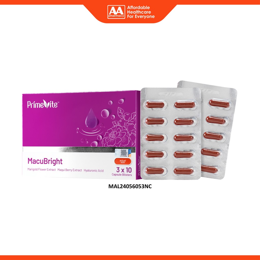 PrimeVite MacuBright Capsule 3x10's | Shopee Malaysia