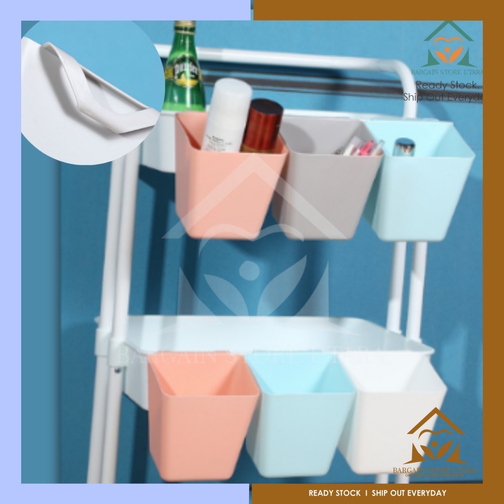 BSU Mini Hanging Storage Basket Small Shelf Ikea Container With Hook ...