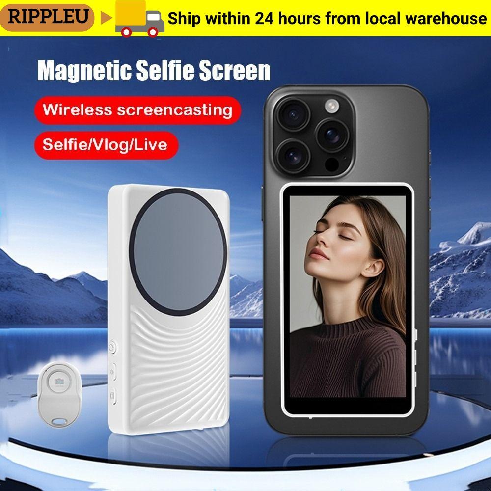 RIPPLEU Magnetic Phone Selfie Monitor, Touch Screen Magnetic Attachment ...