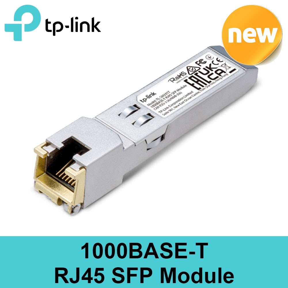 Tp-link TL-SM331T 1000BASE-T RJ45 SFP Module Gigabit Port Network ...