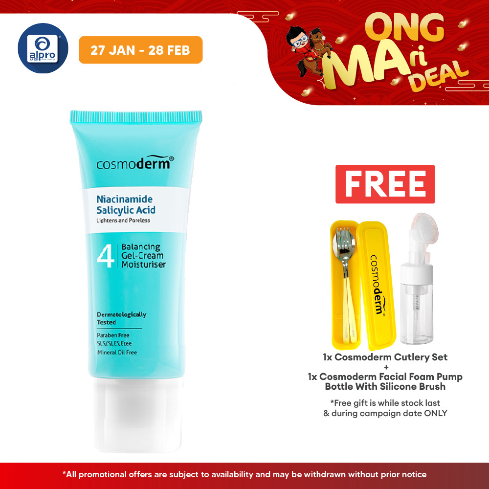 Cosmoderm Niacinamide Balancing Gel-Cream Moisturiser Improve Texture ...