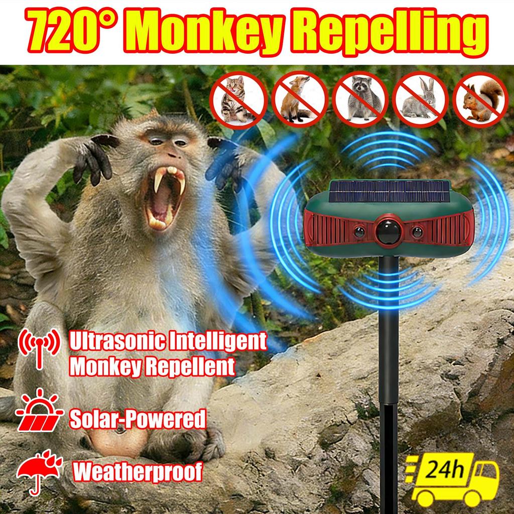 Ultrasonic Monkey Repellent Siren and Audible and visual alarm Alat ...