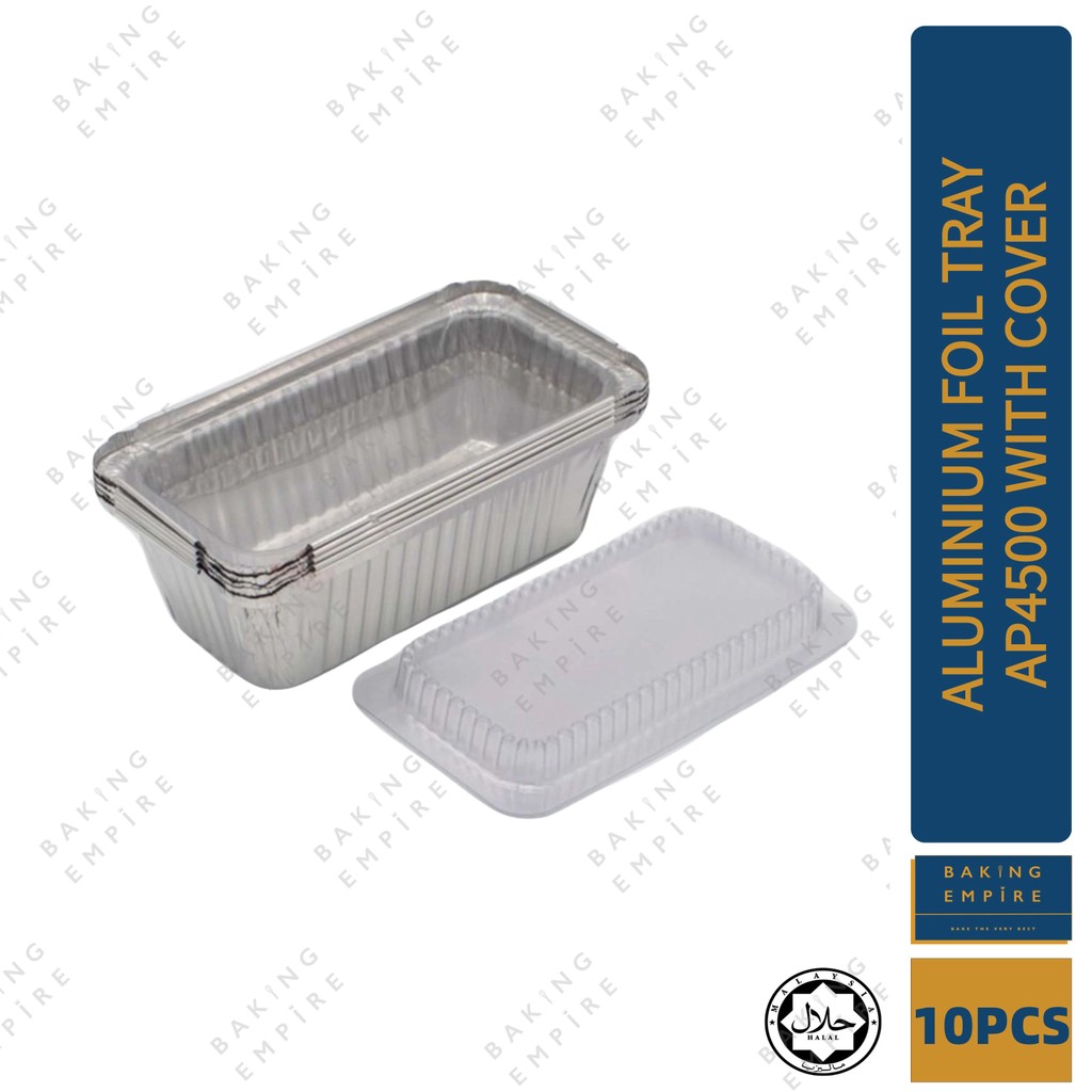 Aluminium Foil Tray AP4500 With Cover 10pcs | Shopee Malaysia