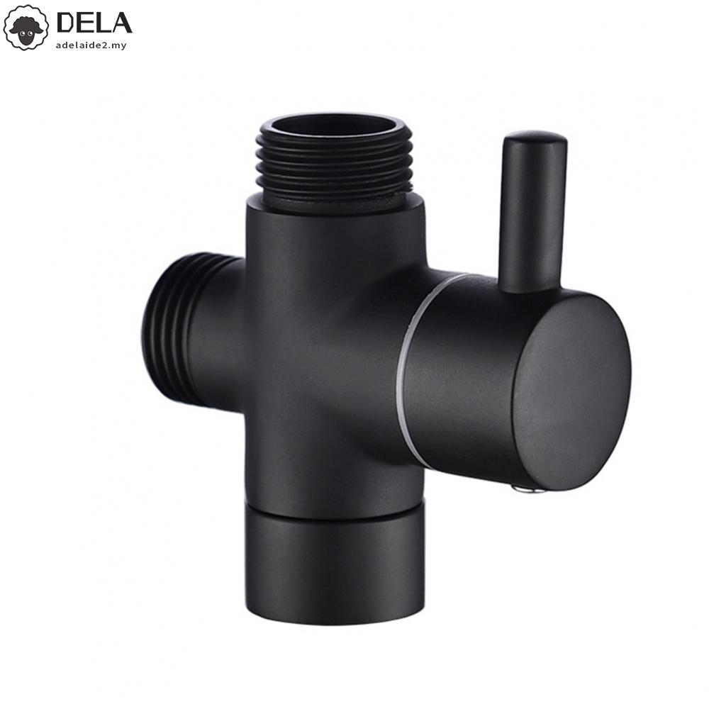 DELA.MY-3 Way Diverter 1/2in Male Three-way Water Distribution Black ...