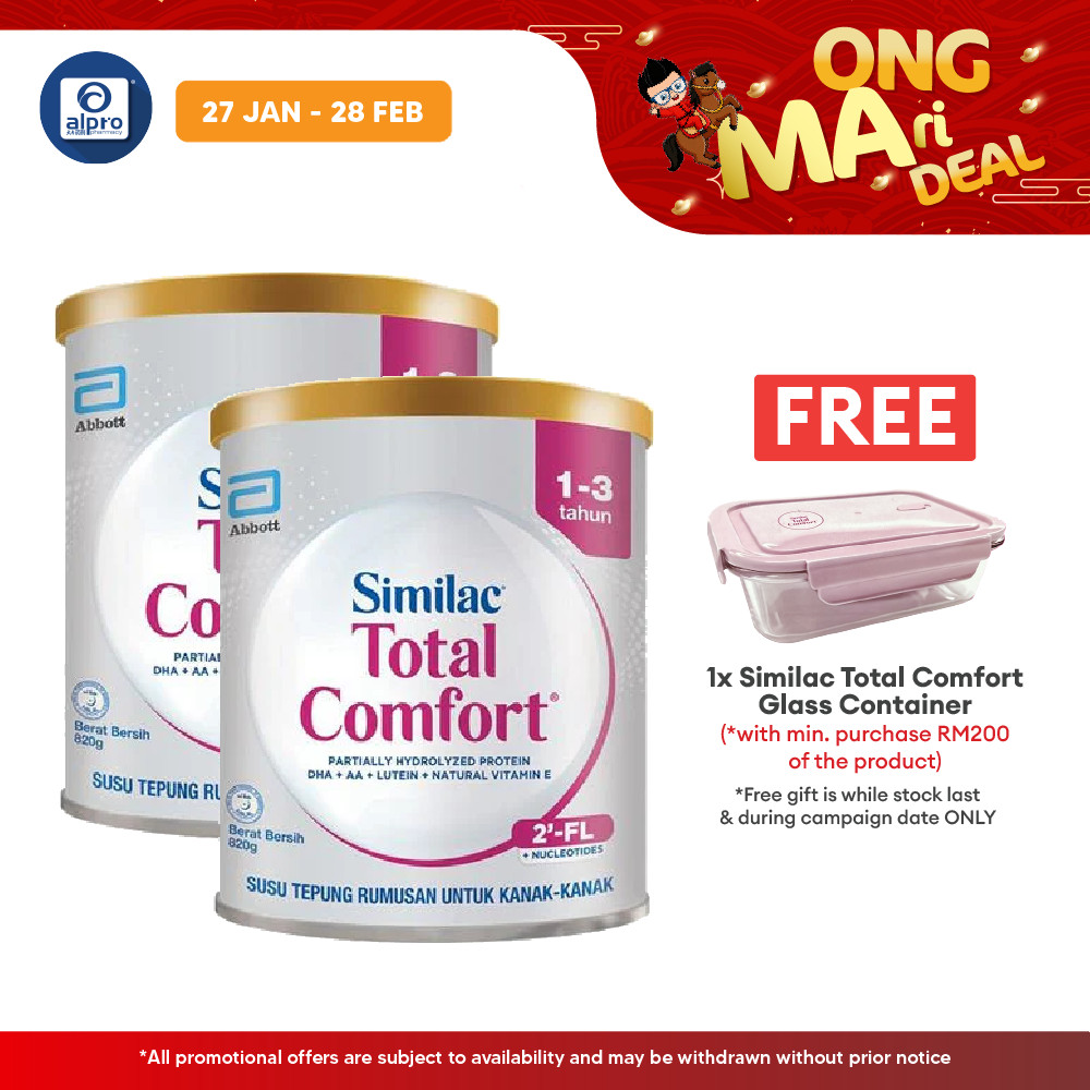 Abbott Similac Total Comfort Plus 1-3 Tahun 2x820g FOC 5 Sachets ...