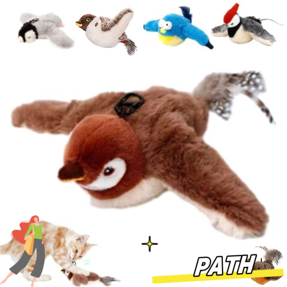 PA-HOME Interactive Flying Bird Cat Toys, Vivid Chirping Hangable ...