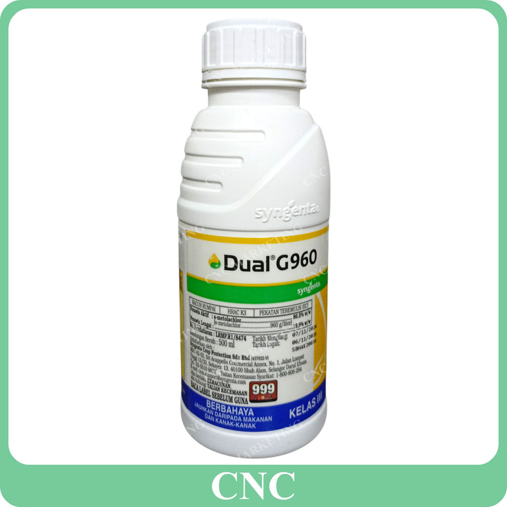Syngenta Dual G960 500ml Racun Rumpai S Metolachlor 86.5% Herbicide ...