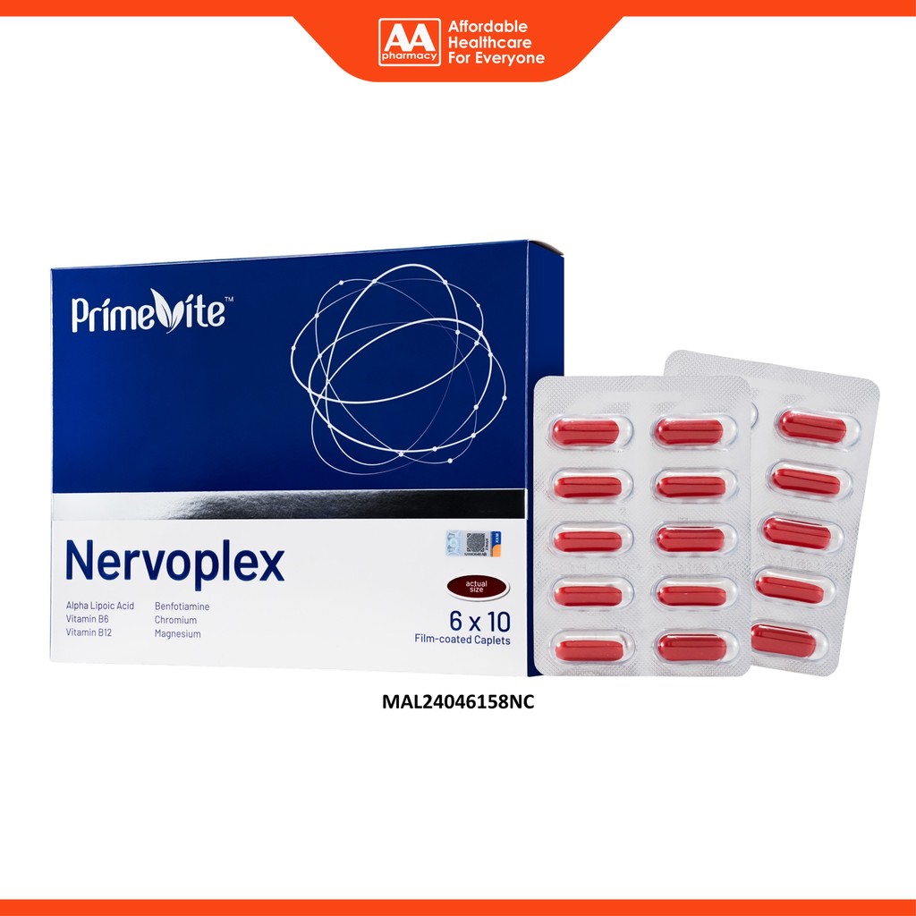 PrimeVite Nervoplex Film-Coated Caplet 6x10's | Shopee Malaysia
