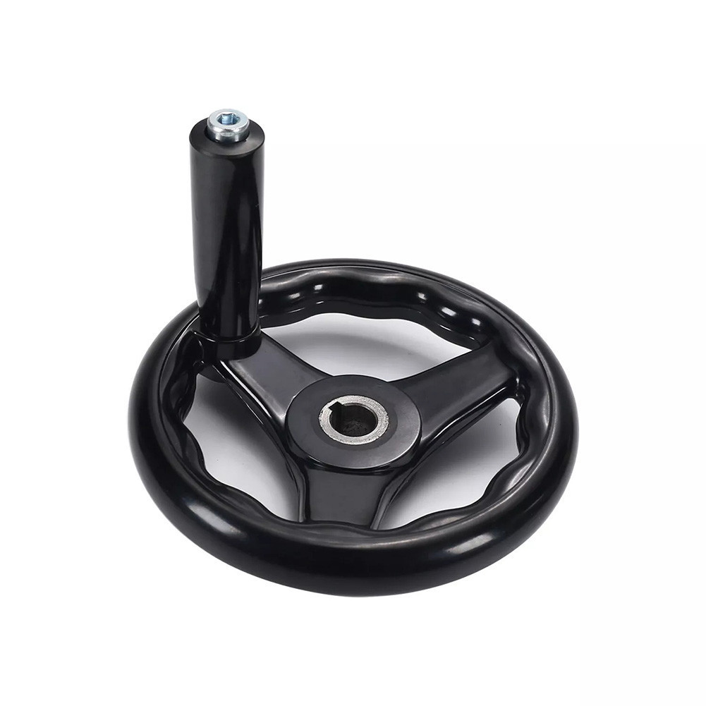 D125/200/100/160mm 3 Spoke Hand Wheel with Revolving Handle for Milling ...