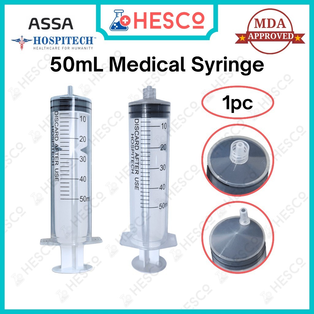 Syringe Picagari Luer Lock Luer Slip 50ml — 1pc Sterile Eccentric Tip ...