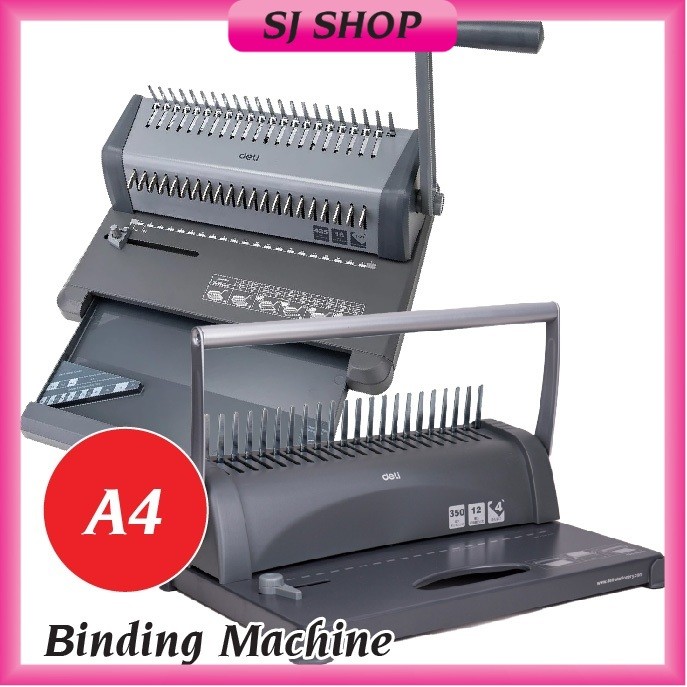 Plastic Comb Binding Machine ~ Deli E3871 E3873 A4 Binding Machine ...