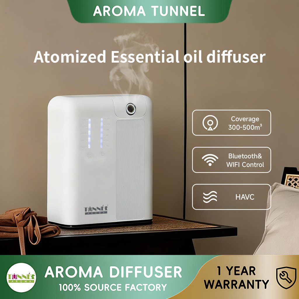 AROMA TUNNEL 300ML 1800Sqft Waterless Essential Oil l Diffuser Smart ...