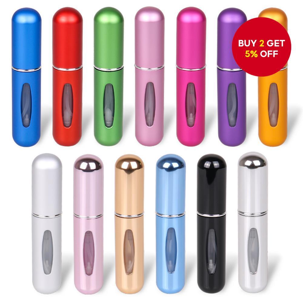 5ML Aluminum Perfume Spray Bottle - Portable Bottom-Fill Cosmetic ...