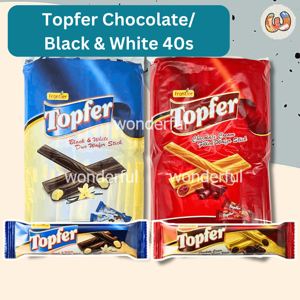 [HALAL] Frontier Topfer Duo Filled Wafer Sticks Chocolate Cream / Black ...