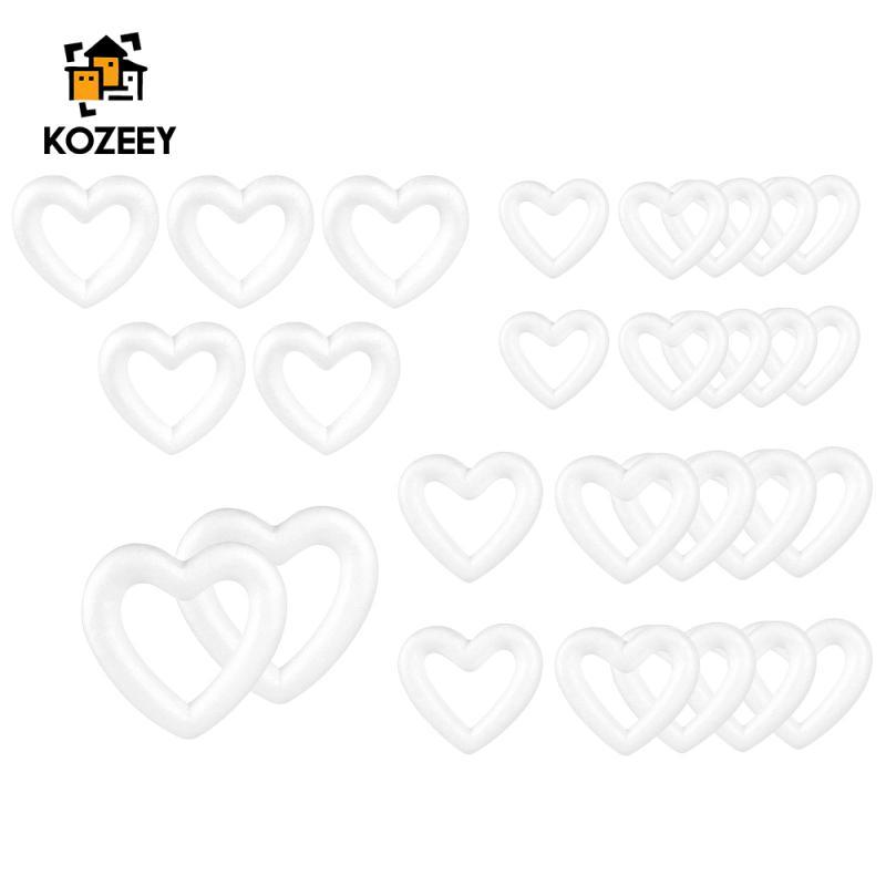 [KOZEEY] 2/5/10x Wedding Heart Foam Crafts Love Polystyrene Foam Ball ...