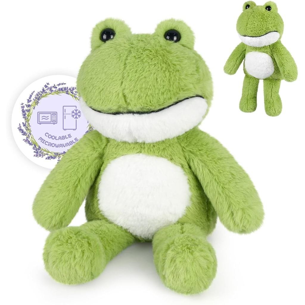 Heatable & Coolable Frog Stuffed Animal, Microwave Heating Pad Plushies ...