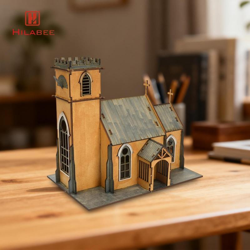 [UsusexaMY] 1/72 European Church Model Kit DIY Easy Assembly Hobby Toy ...