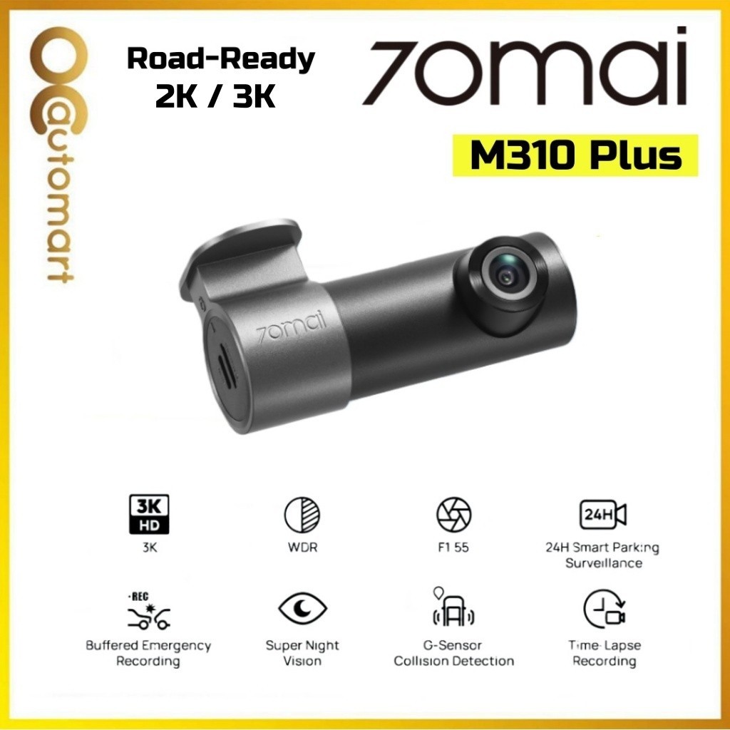 70mai M310 Plus 2K / 3K Full HD 3K QHD Dash Cam Recorder DashCam 2304p ...