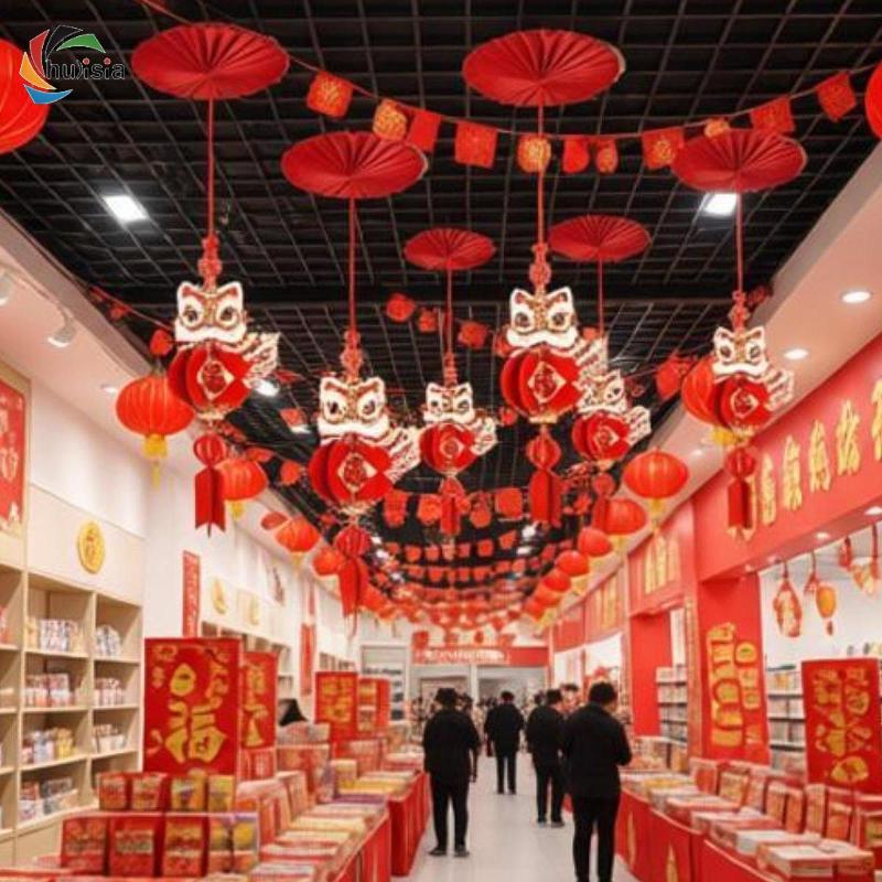 [chulisia] Horse Year Festive Paper Ceiling Ornaments Spring Festival ...
