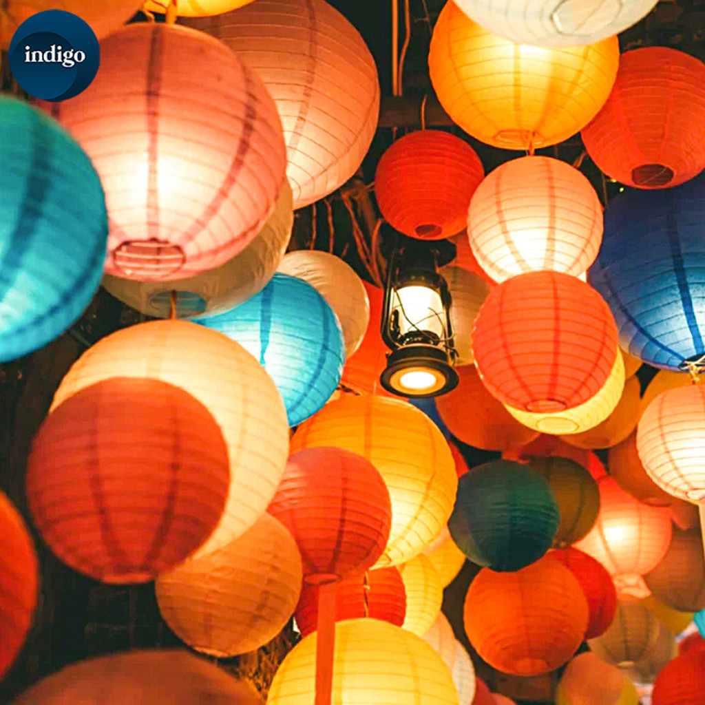 (10 Inch) Paper Lantern CNY Colourful Lantern Hanging Ornament ...