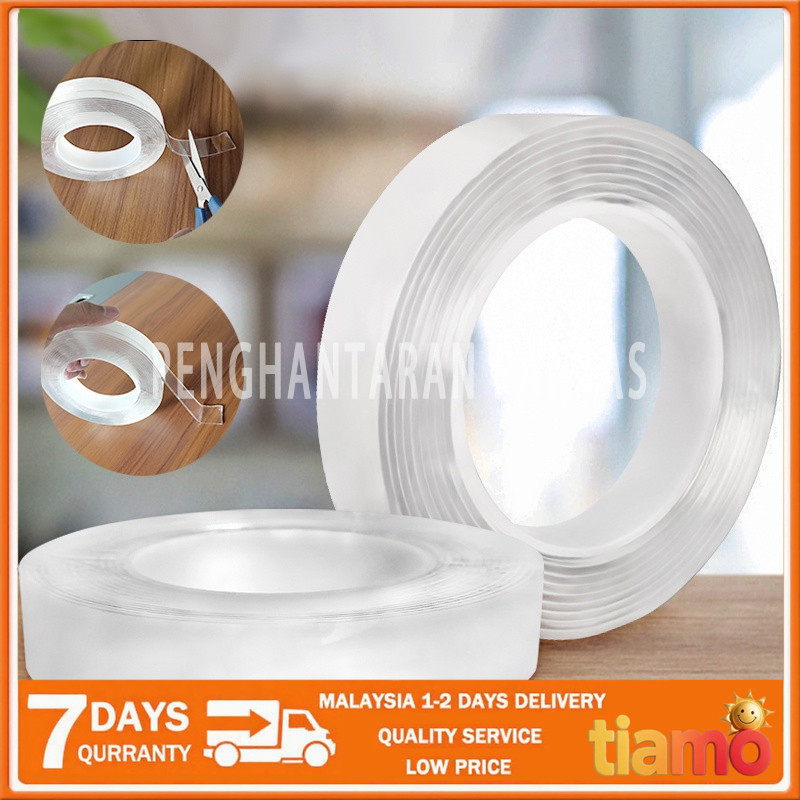 🔥Malay spot 🔥Nano Tape Traceless Washable Adhesive Double Sided ...