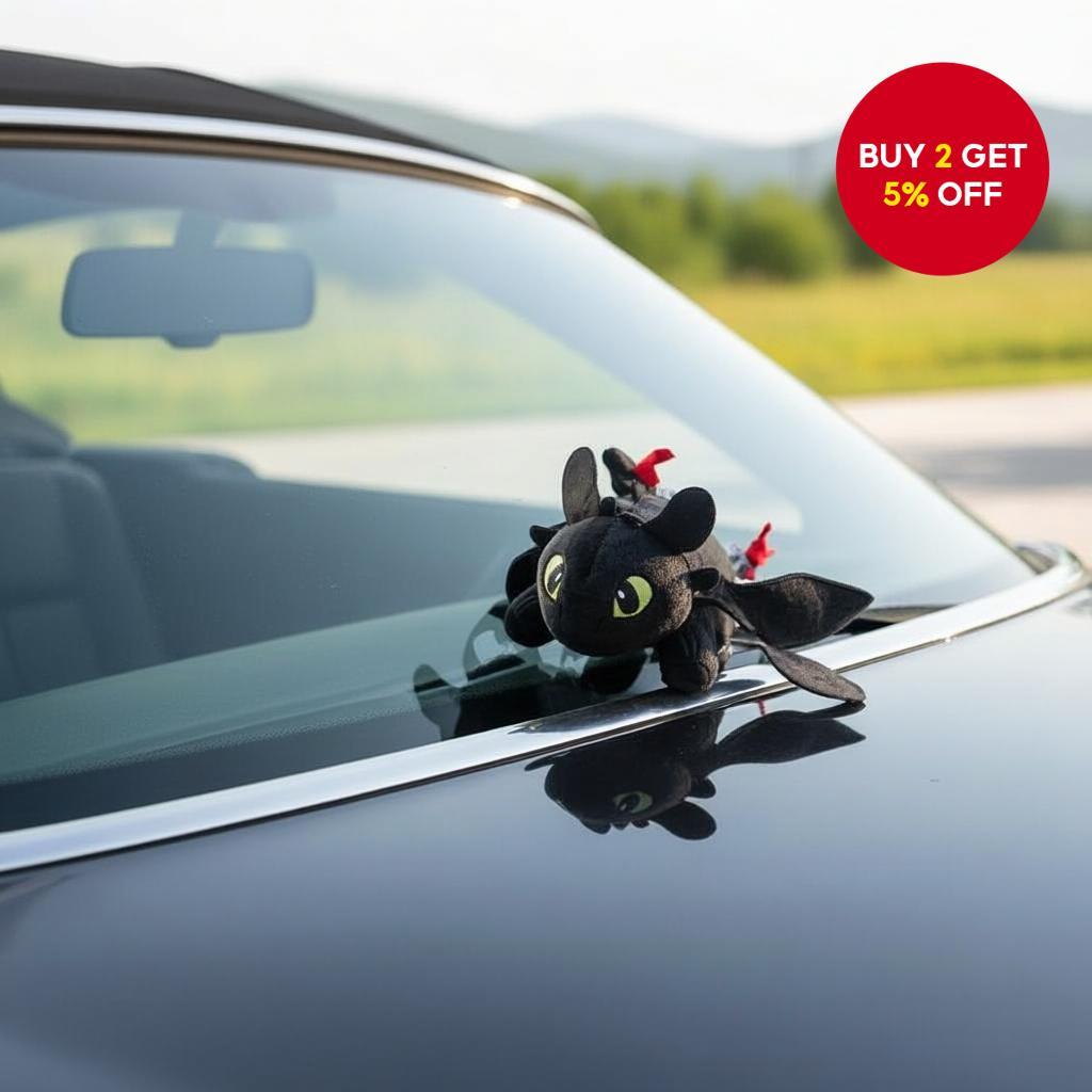 Toothless dragon doll for car, helmet, and roof skylight - unique auto ...