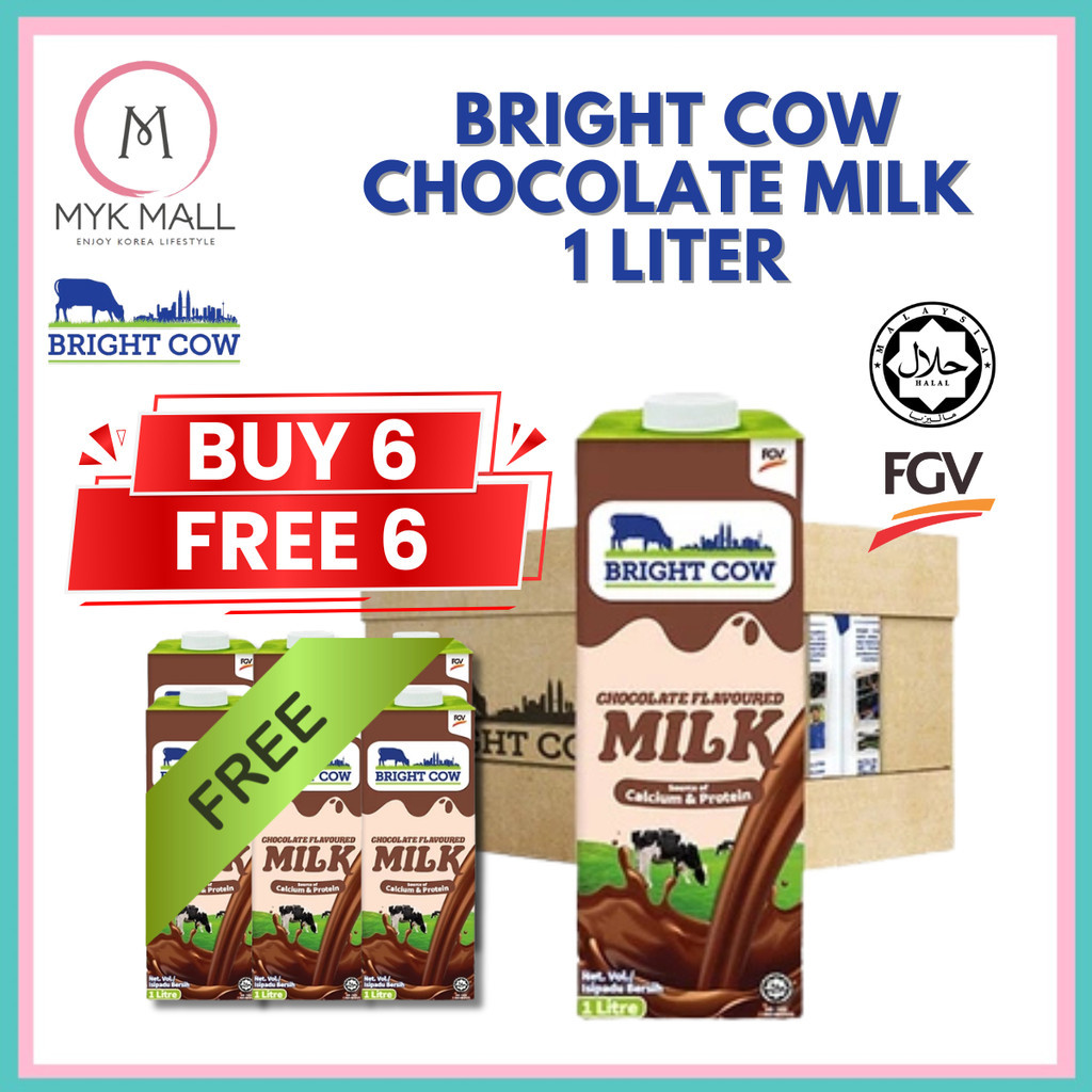 [BUY6FREE6] Susu Bright Cow 1LITER - Chocolate Milk | Shopee Malaysia