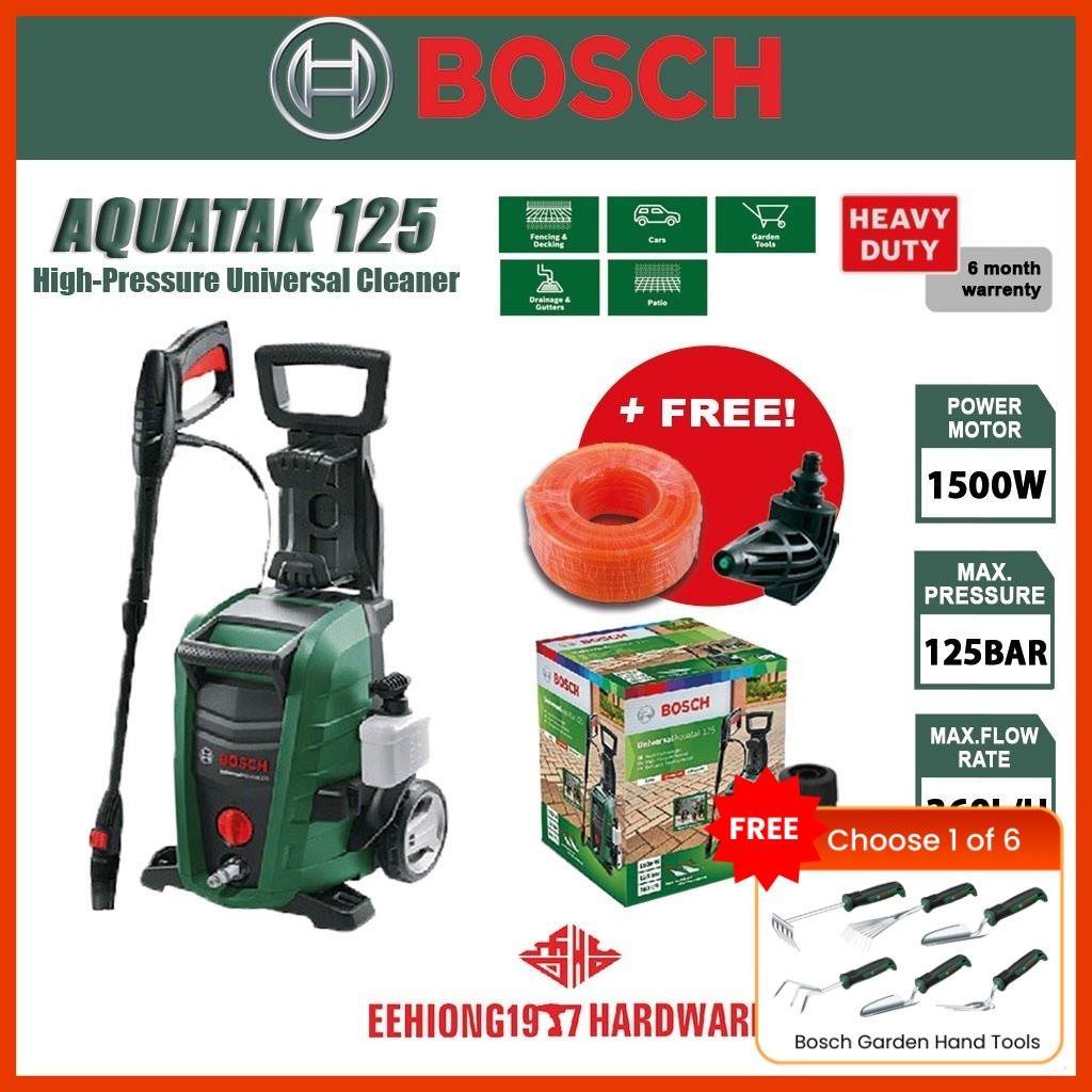 BOSCH AQUATAK 125 1500W High Pressure Cleaner Waterjet AQUATAK125 Water ...