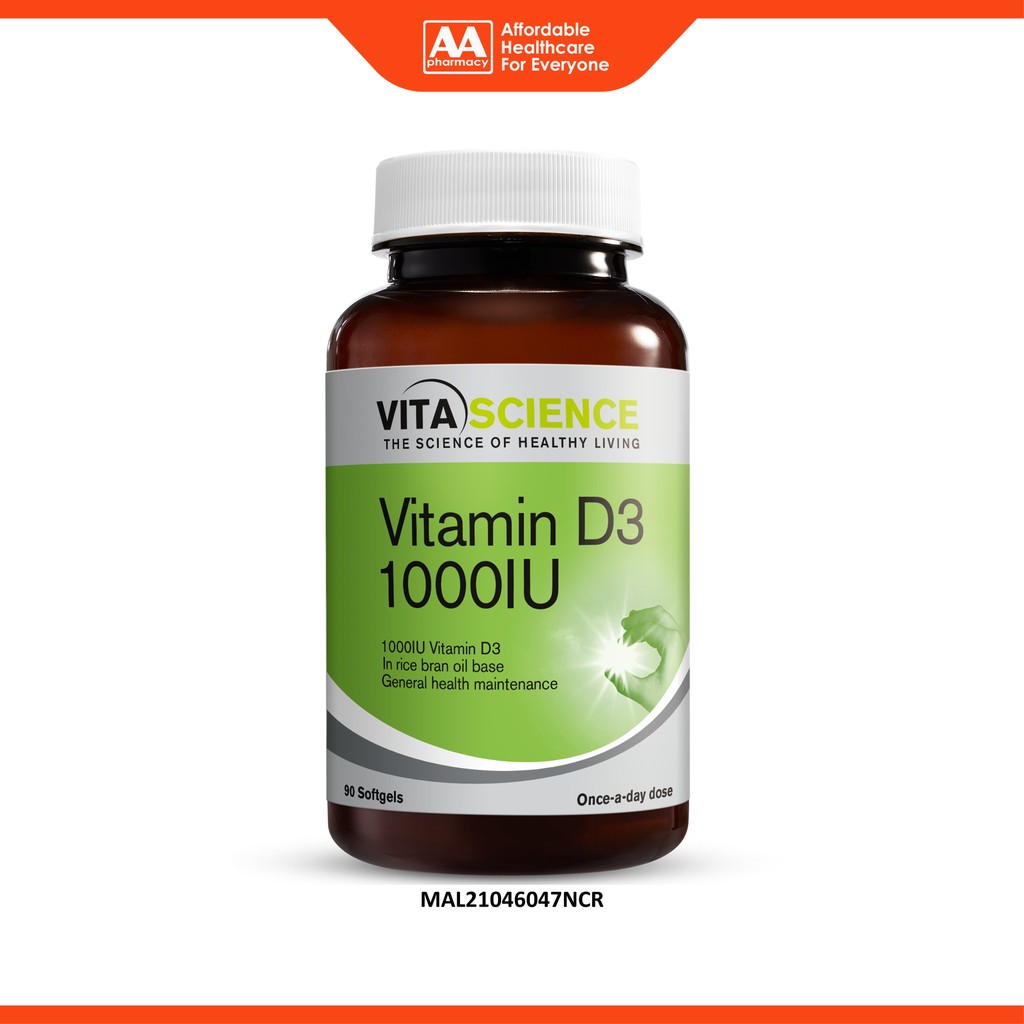 VitaScience Vitamin D3 1000 IU Softgel 90's | Shopee Malaysia