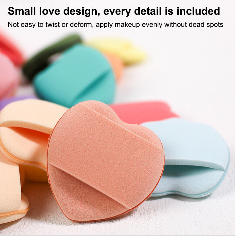 Csndices 20 Pcs Mini Heart Shape Cushions Air Cushion Powder Puff Latex ...