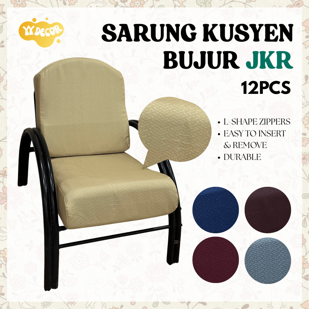 PCDecor Sarung Kusyen Bujur JKR 12pcs Cushion Cover Cotton Big Contour ...