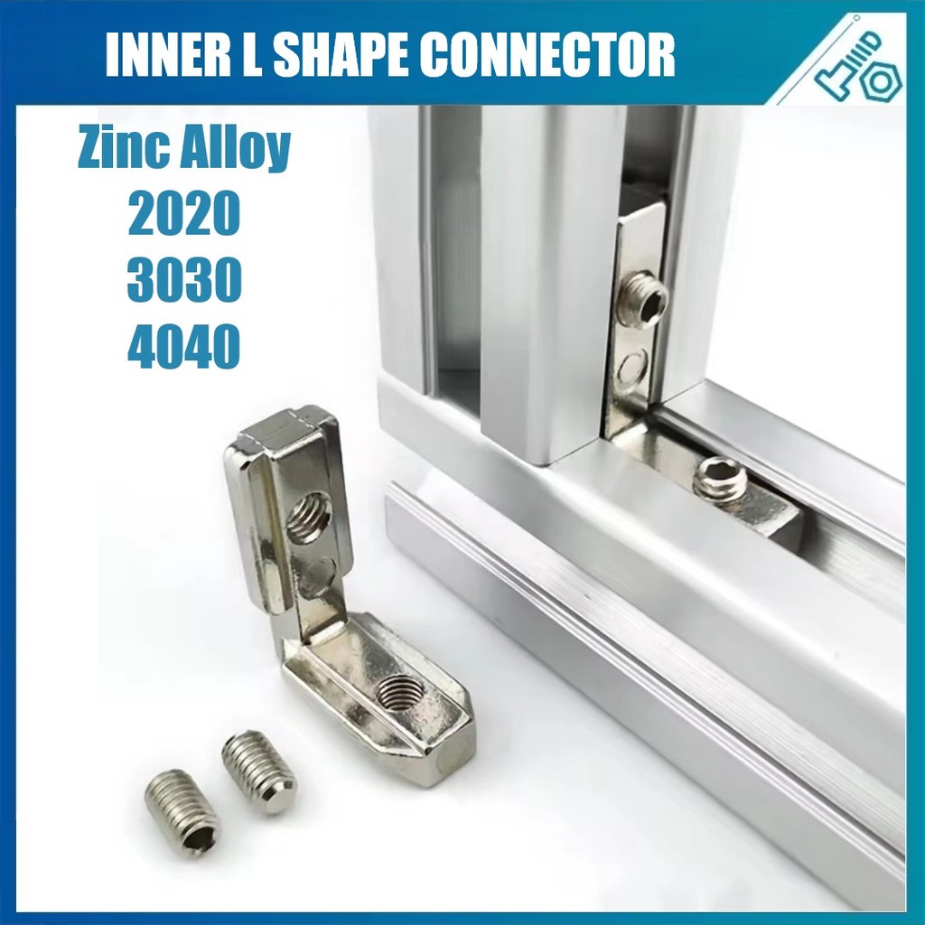 20/30/40 EU Standard Aluminium Profile Corner Inner L Shape Connector ...