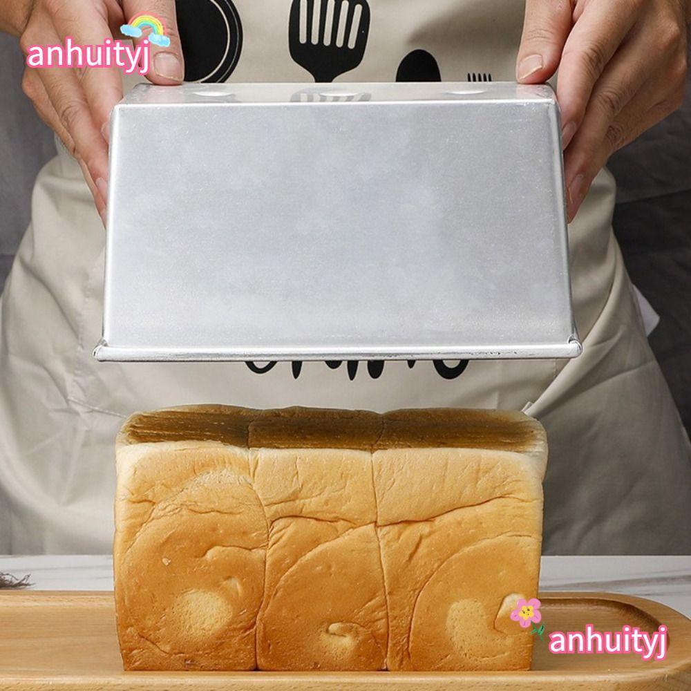 LANJ 250g/450g/750g/900g/1000g Toast Box Bread Mould, with Lid Aluminum ...