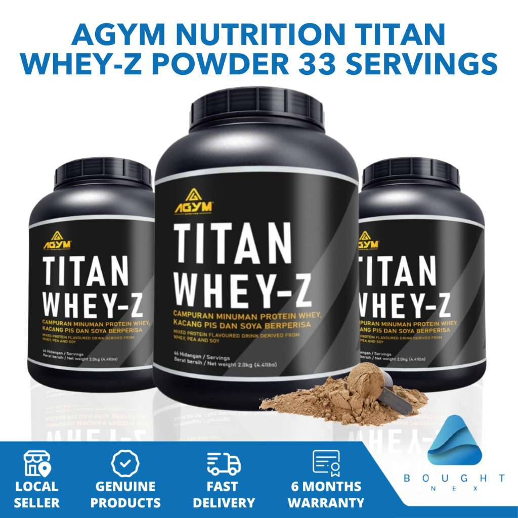 Agym Nutrition Titan Whey-Z Powder 1kg 33 Servings Premium Blend Muscle ...