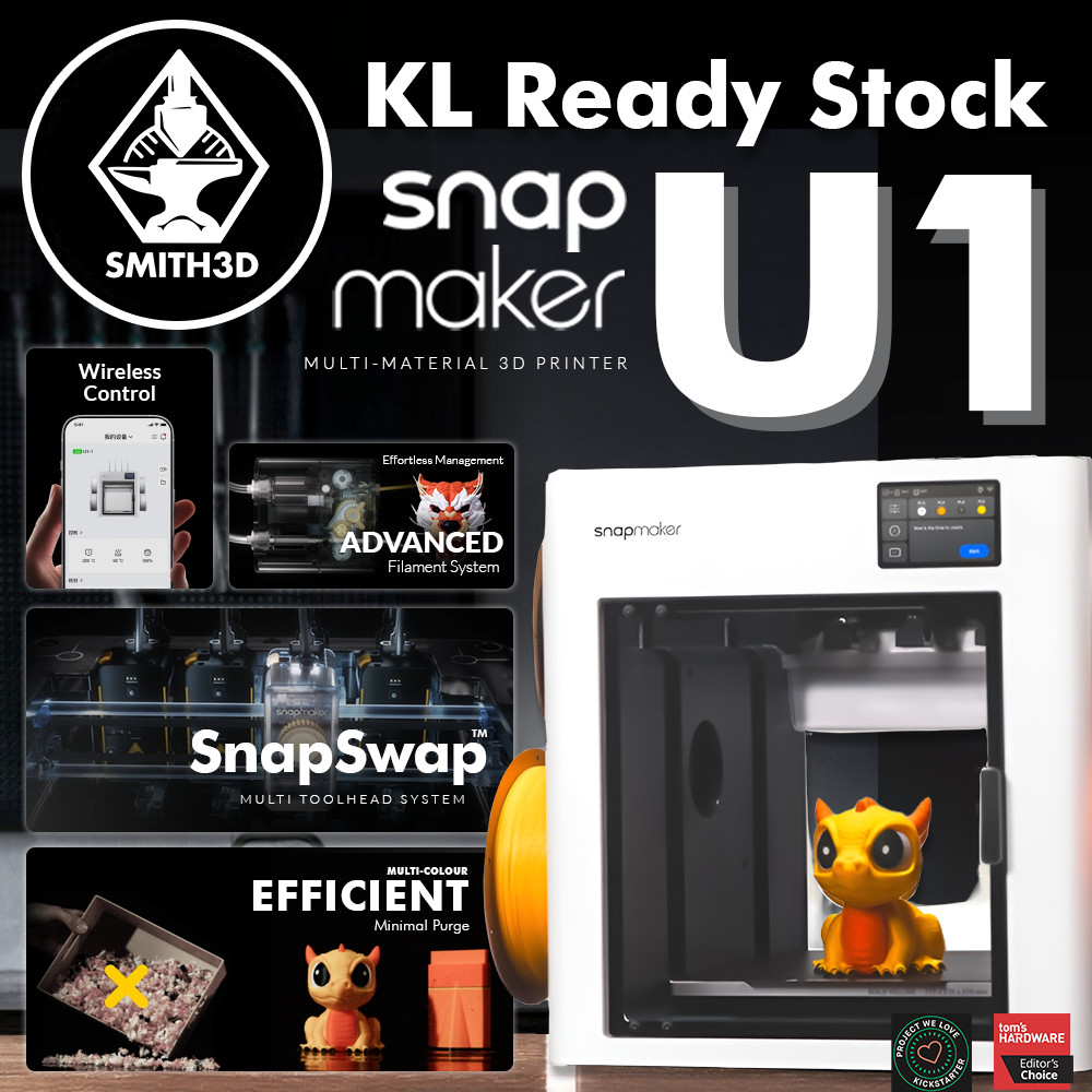 [Ready Stock] Snapmaker U1 Multi Material Core XY 3D Printer with Multi ...