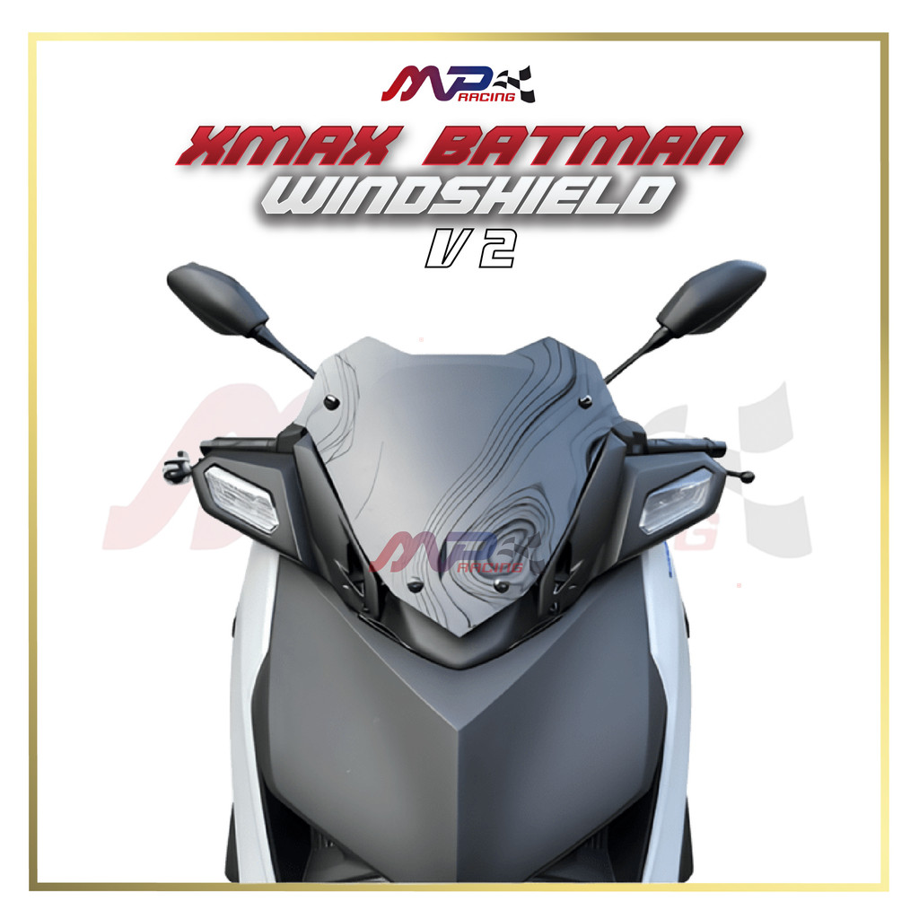 Xmax V2 Batman Windshield Tanduk Version Yamaha Xmax 2023 windshield ...