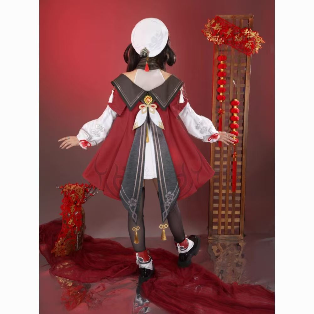 Genshin Impact Hutao Xiangling cosplay Costume wig shoes Game Skin Suit ...