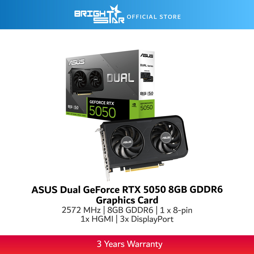 ASUS Dual GeForce RTX 5050 GDDR6 Graphics Card (8GB) | Shopee Malaysia