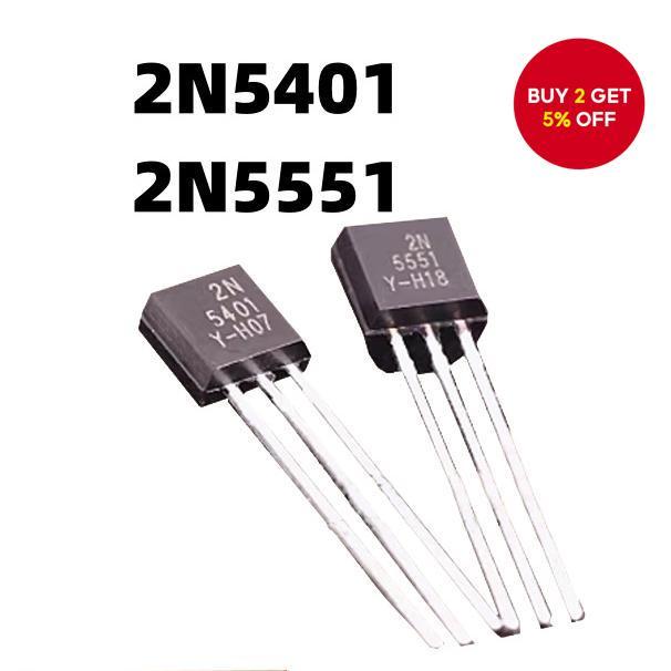 Bipolar Transistors 200PCS 2N5551 & 2N5401 TO-92 5551 5401 transistor ...