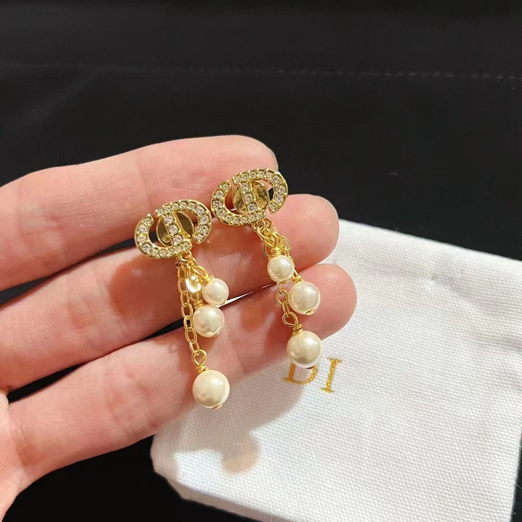 DI0R Original Label 1: 1 2026 New Style Large Small Pearl Rose Gold ...
